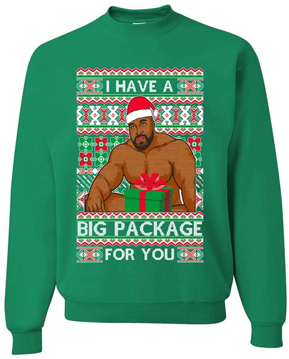 I Have A Big Package Meme Barry Wood Ugly Christmas Sweater