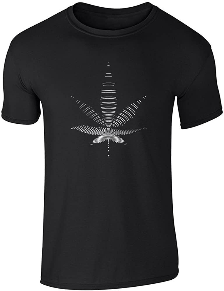 Pot Leaf Trippy Spiral 420 Retro Marijuana Weed Graphic